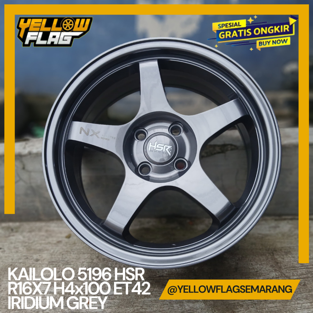 Jual VELG MOBIL JAZZ MOBILIO SIGRA RING 16 HSR KAILOLO LUBANG 4X100 ET42 LEBAR 7 IRIDIUM GREY ...