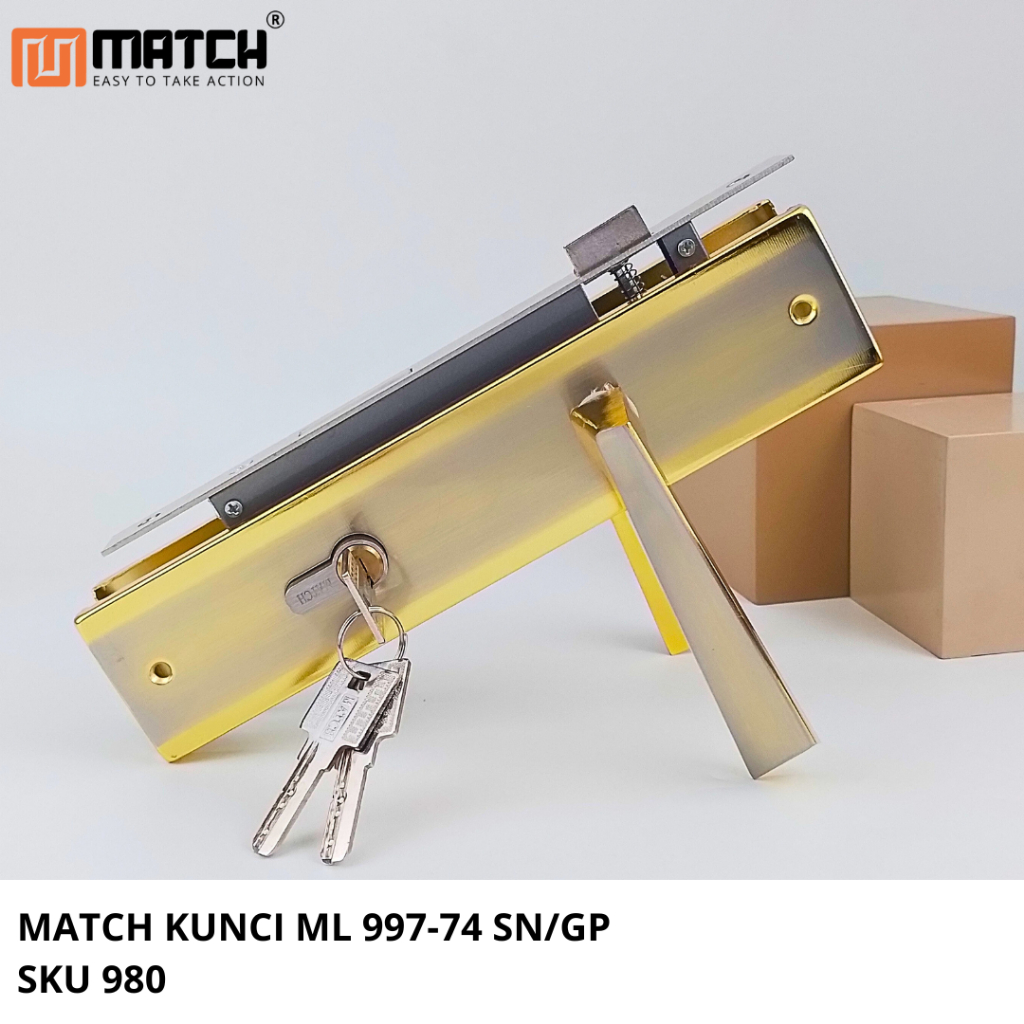 Jual Match Handle Kunci Pintu Rumah Besar 25cm Gagang Pintu Kamar ML74 ...