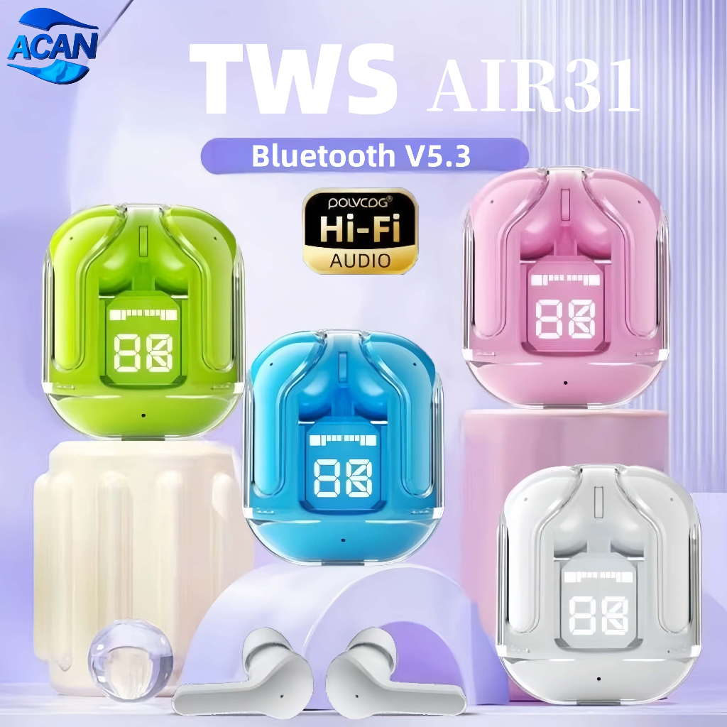 Jual 【COD】 Tws Air31 Ultra pods in-Ear Earbuds Bluetooth V5.3 Android ...