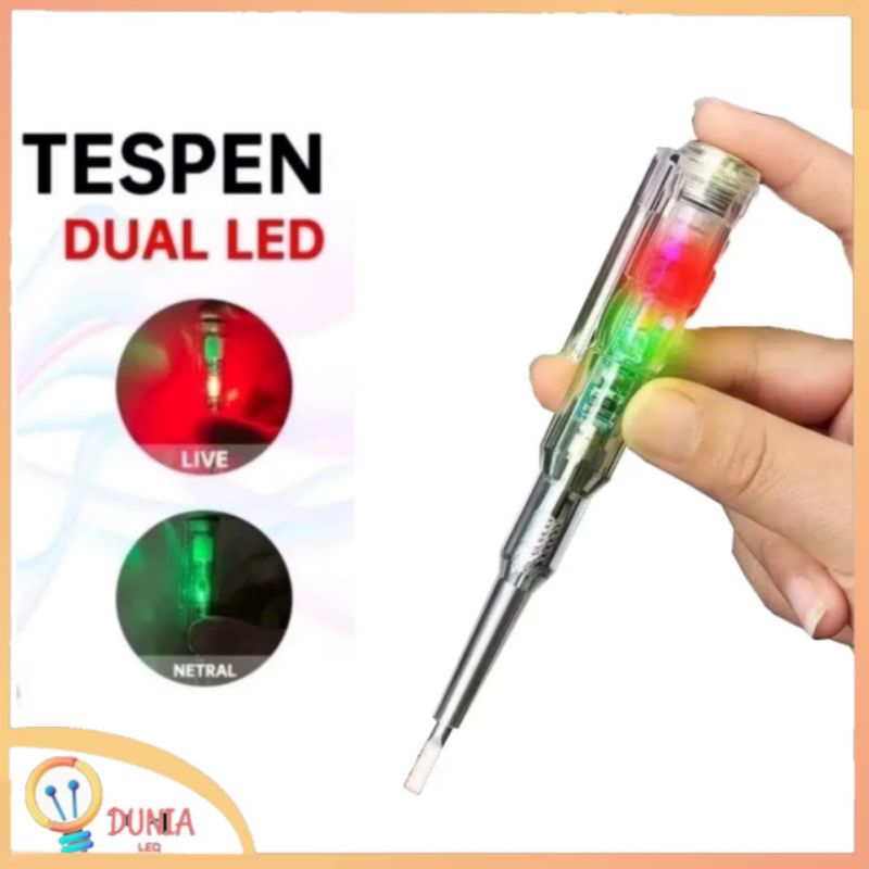 Jual Obeng Tespen Dual LED Alat deteksi Cek Ukur Kabel Putus Tester ...