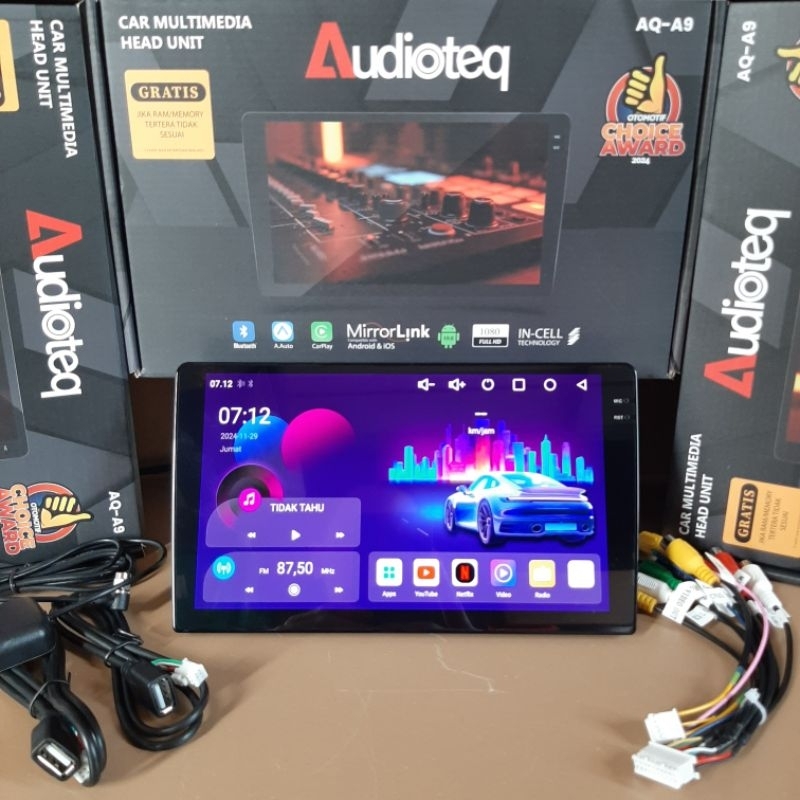Jual HEAD UNIT ANDROID 9 INCH AUDIOTEQ RAM 2/32 GB INCELL BLACK SCREEN ANDROID AUTO APPLE ...
