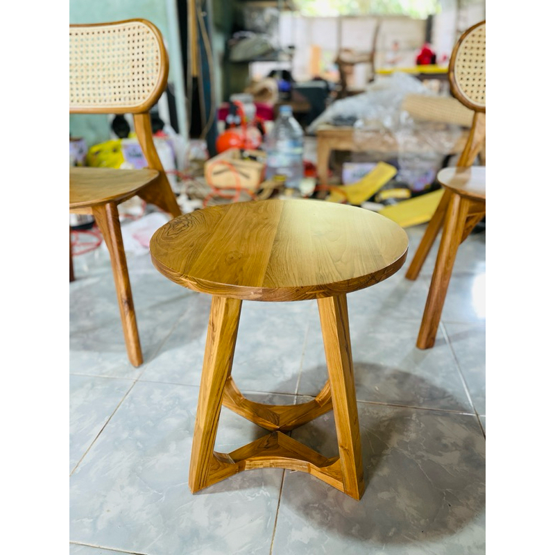 Jual meja cafe bulat / meja bulat kecil / meja teras | Shopee Indonesia