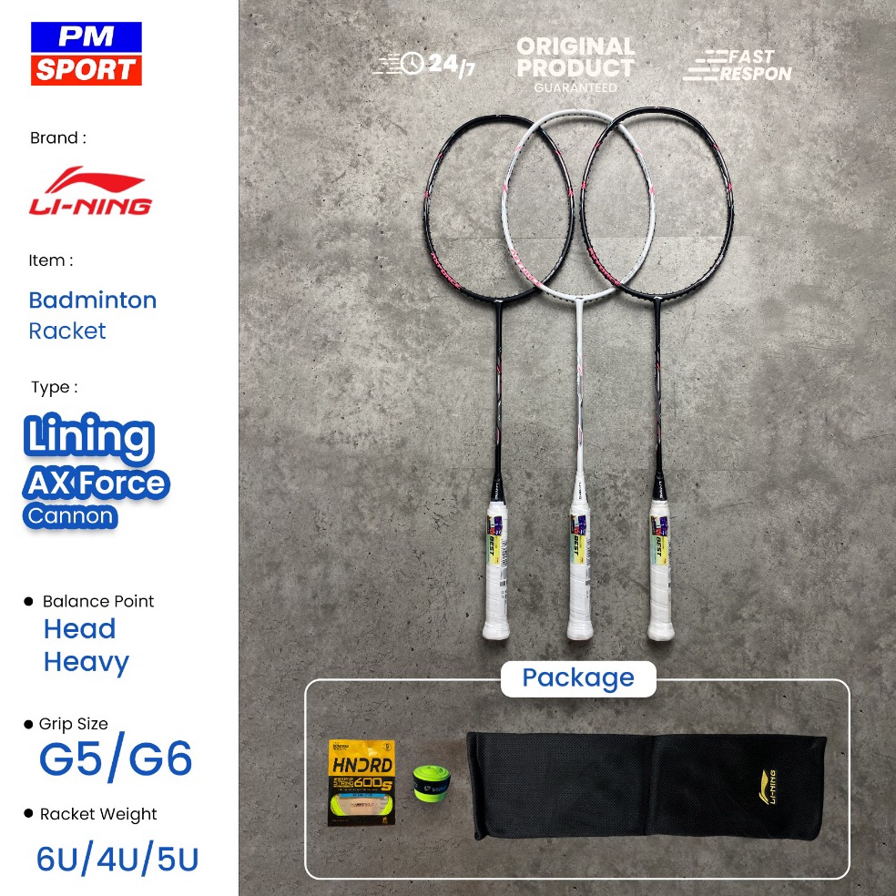 Jual Harga Spesial RAKET BADMINTON BULUTANGKIS LINING AX FORCE CANNON ...