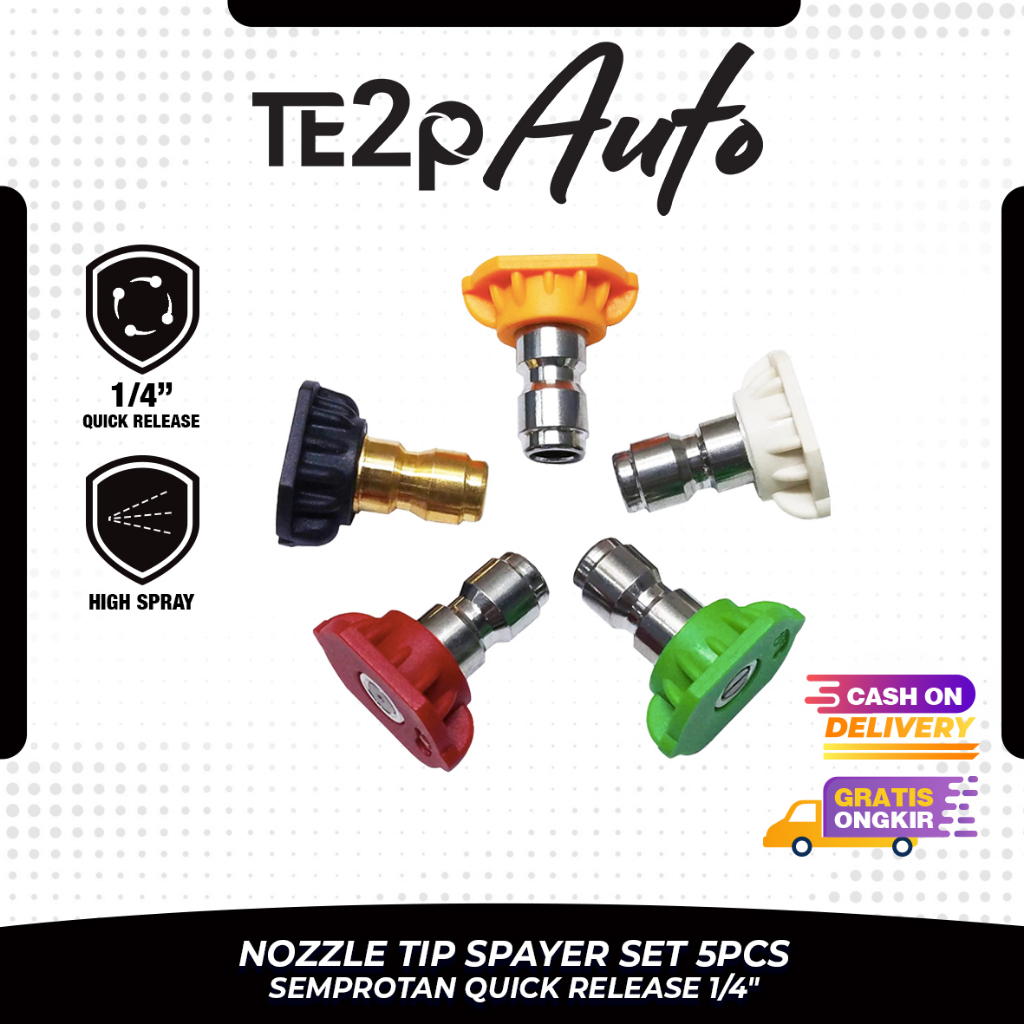 Jual Te2p Auto Kepala Nozzle Ujung Semprotan Gun Quick Release Adaptor ...