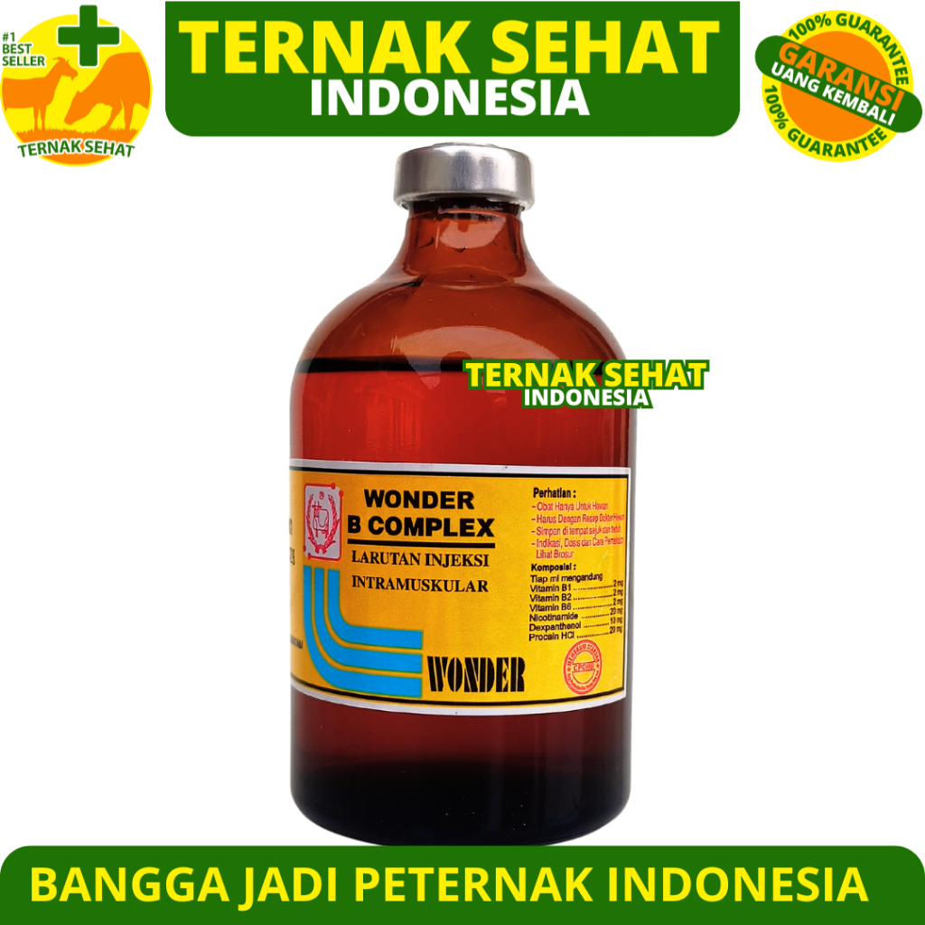 Jual WONDER B COMPLEX 100 ML - Vitamin B Komplek Hewan - Vit B Kompleks ...