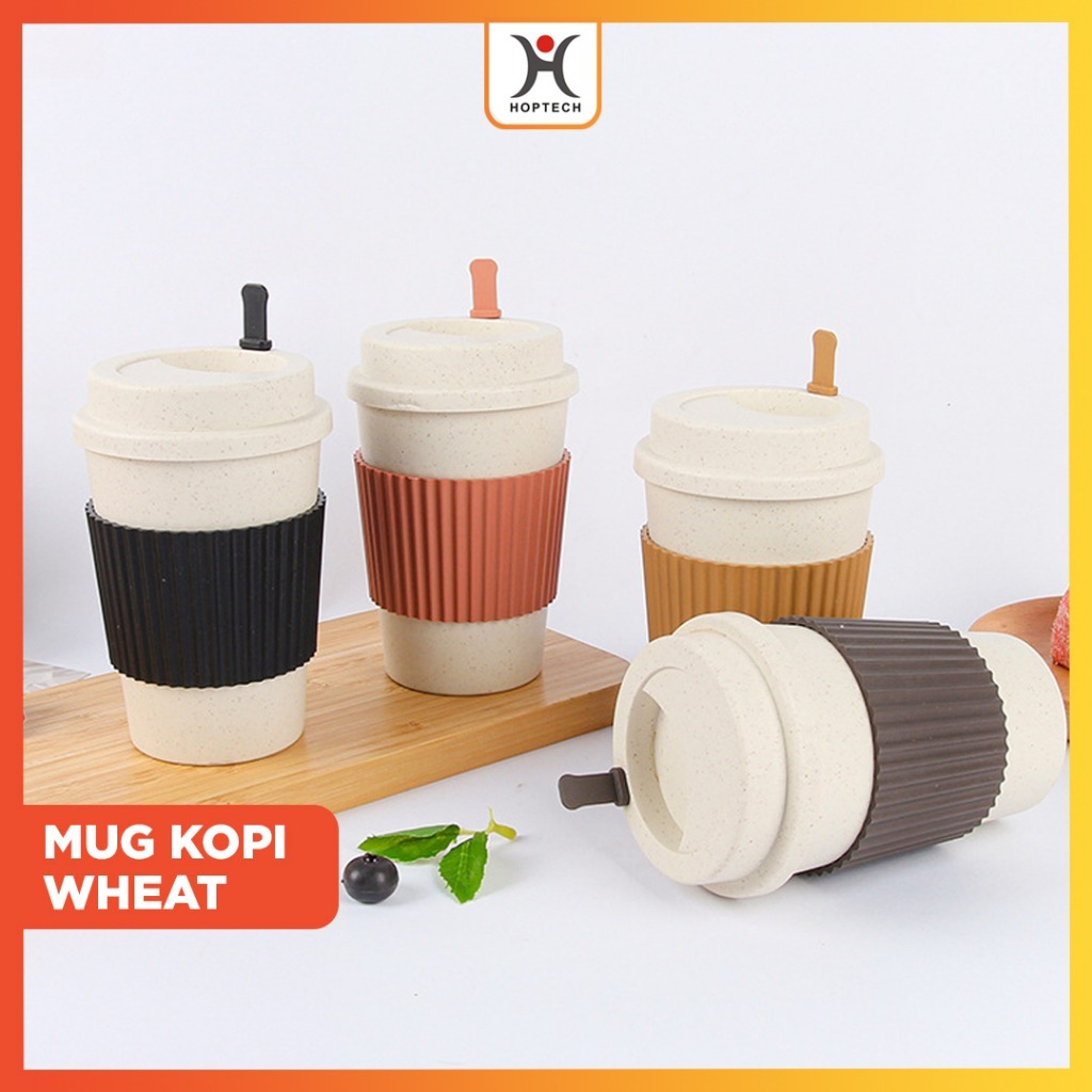 Jual Hoptech - Mug Kopi Wheat Straw | Mug Minuman Panas & Dingin | Mug ...