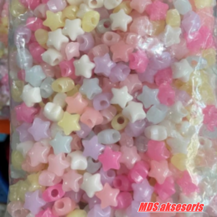 Jual Manik Jelly Bintang Lubang Besar Mix Warna Jelly Rainbow | Shopee ...