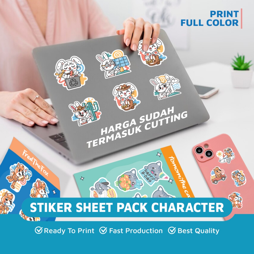 Jual DSPRINTING - Cetak Sticker Sheet Pack A5/A6 / Custom Design ...