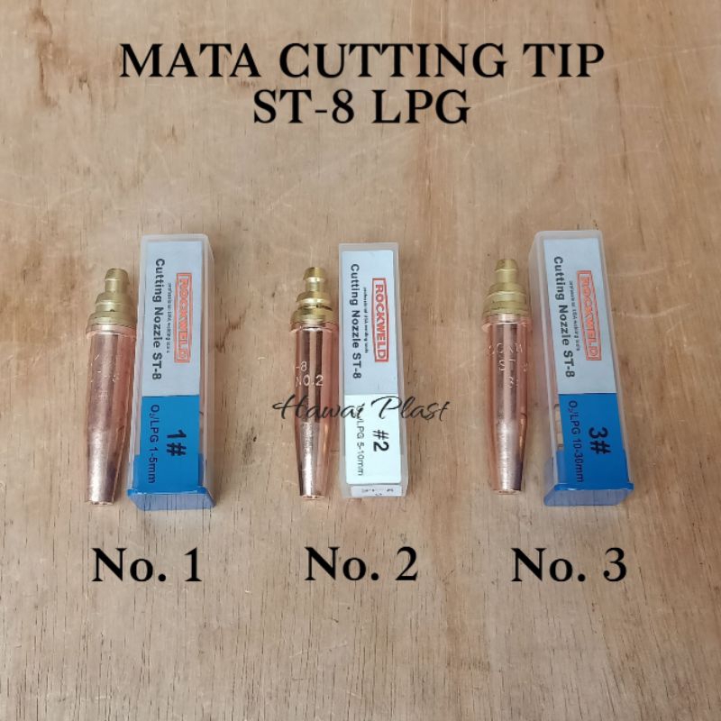Jual Mata Cutting Tip ST-8 LPG No 1 2 dan 3 / Mata Blander Las Potong ...