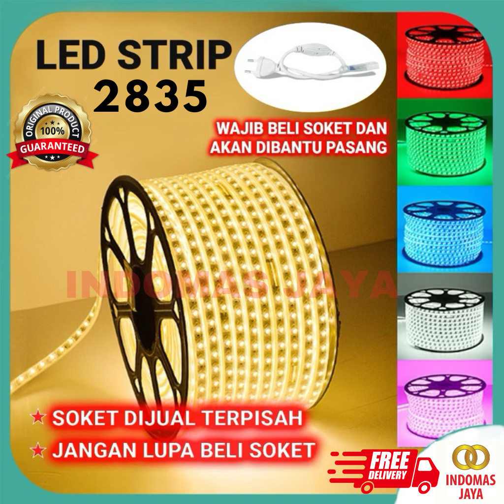 Jual LAMPU LED STRIP SELANG 2835 SMD AC 220V METERAN (1M-100M) OUTDOOR AND INDOOR (LAMPU TIK TOK ...