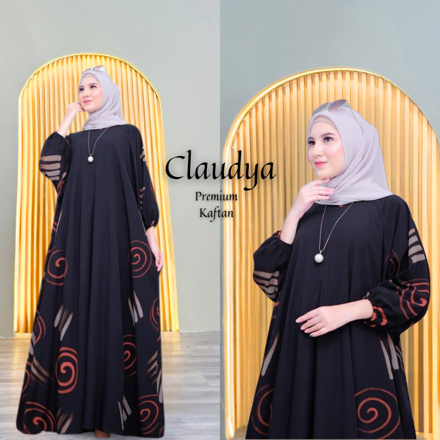 Jual Claudya Githa Kaftan Homedress Terbaru Motif Viral Busui Bahan ...