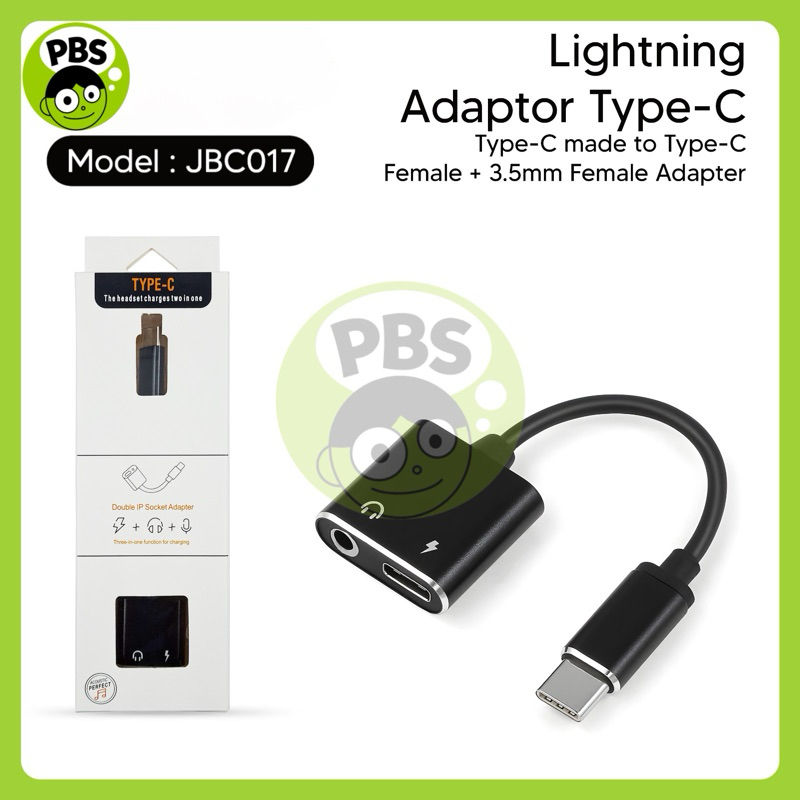 Jual PBS - Kabel Splitter Audio Type C 2in1 Jack 3.5mm Converter ...