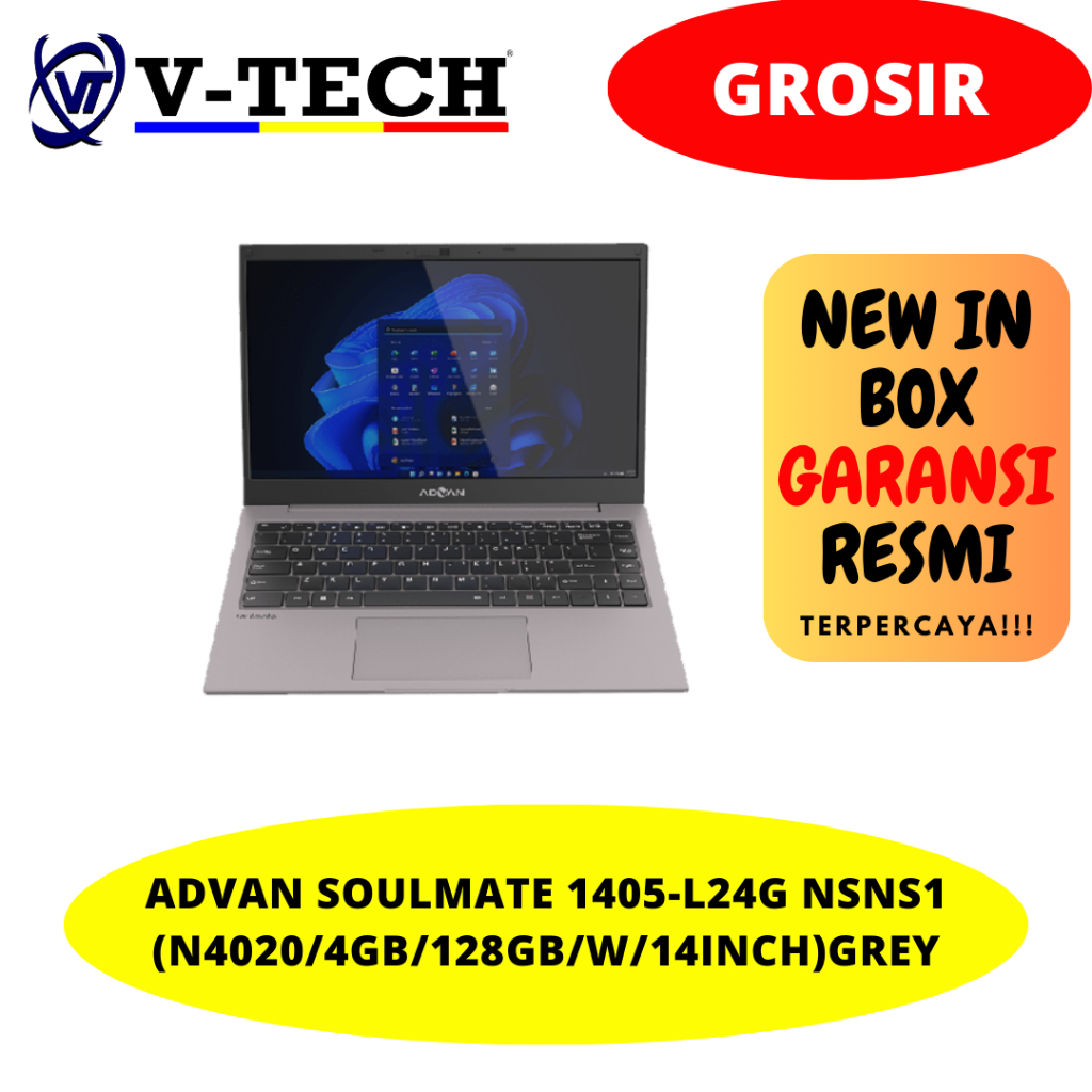 Jual ADVAN SOULMATE 1405-L24G NSNS1 (N4020/4GB/128GB/W/14 INCH)GREY ...