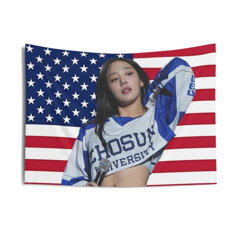 Jual NewJeans Members American Flag Kpop Tapestry, NewJeans Merch, Gift ...