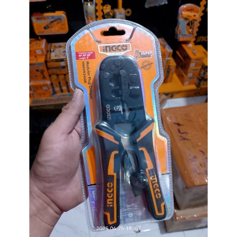 Jual Tang Crimping Network INGCO HMPCN2468R | Shopee Indonesia