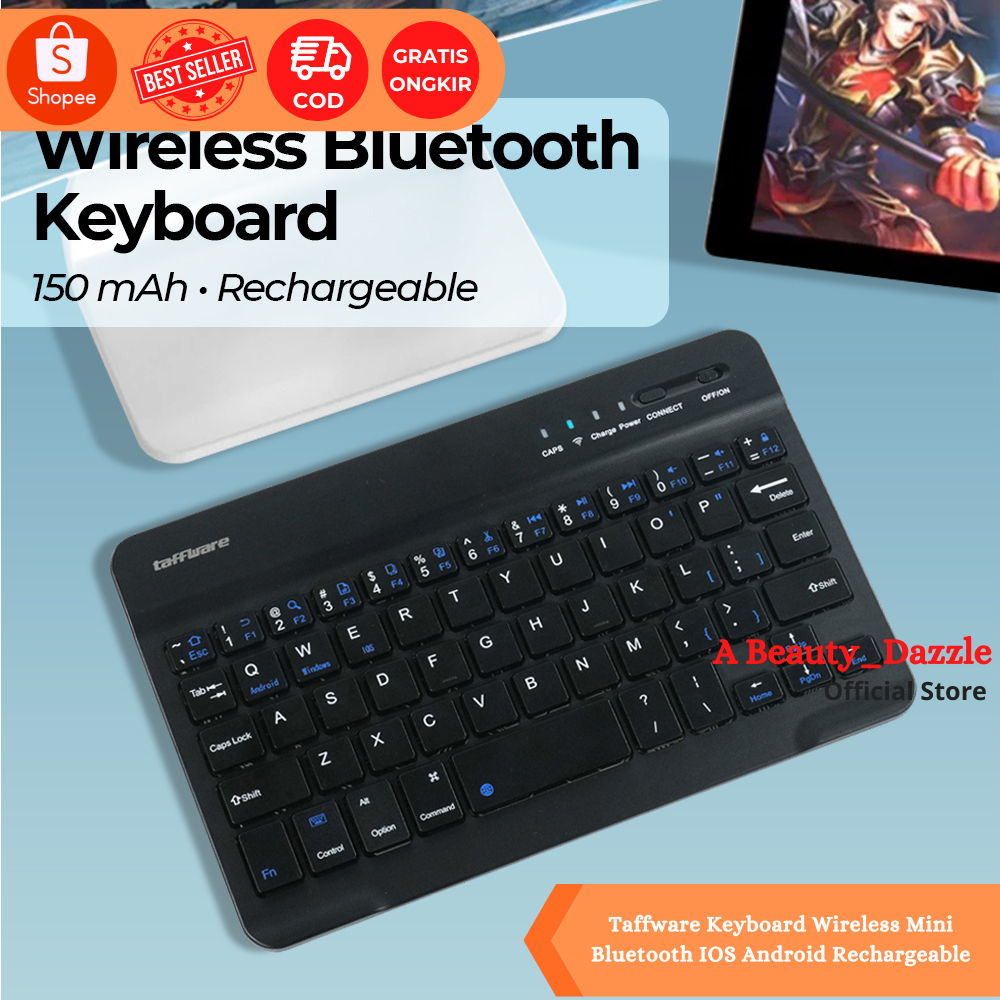 Jual Wireless Bluetooth Keyboard Rechargeable / Keyboard Nirkabel ...