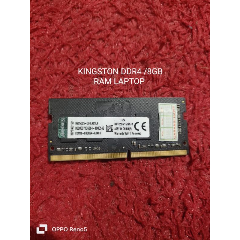 Jual RAM LAPTOP DDR4 KAPASITAS 8GB KINGSTON | Shopee Indonesia