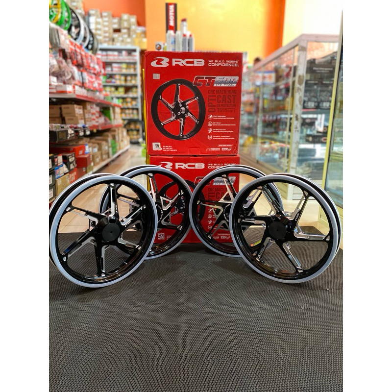 Jual VELG RCB CT600 VARIO 125/150 BLACK GLOSSY 185/215-14 | Shopee ...