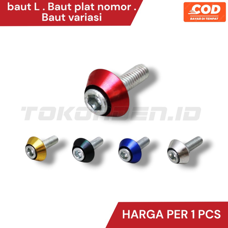 Jual BAUT L MONSTER KERUCUT BAUT PLAT NOMOR L10 BAUT L RING UNIVERSAL ...
