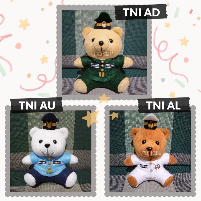 Jual Boneka Profesi Mini Tentara TNI AD AL AU Hadiah Pelantikan Wisuda ...