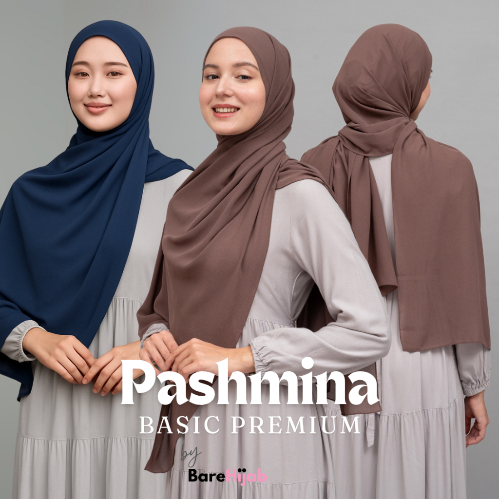 Jual BareHijab - Hijab Pashmina Basic Premium | Shopee Indonesia