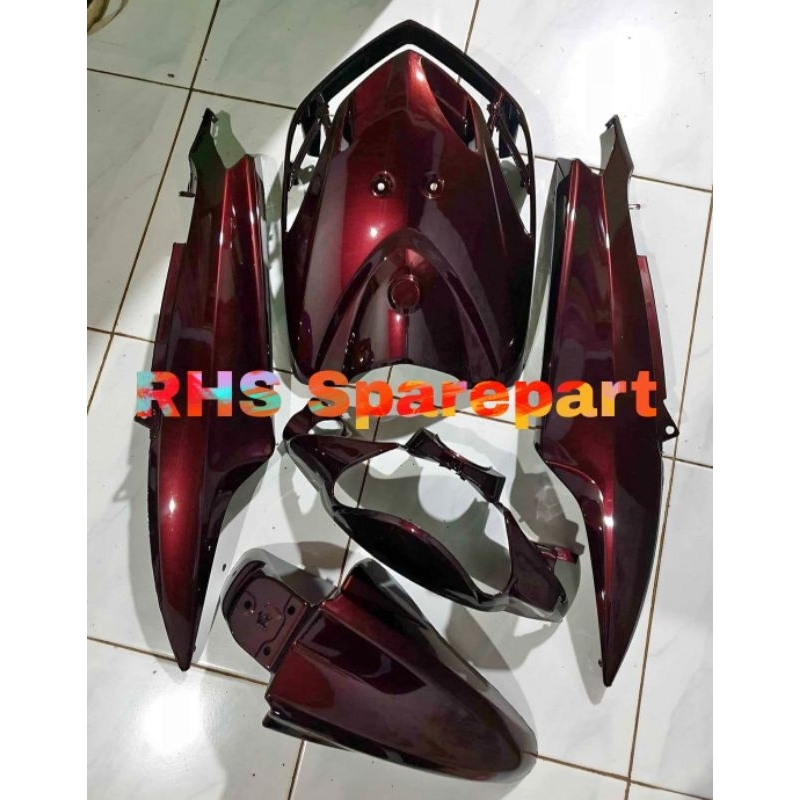 Jual Full Body Halus Yamaha Mio Smile Warna Custom Moonlight Red ...