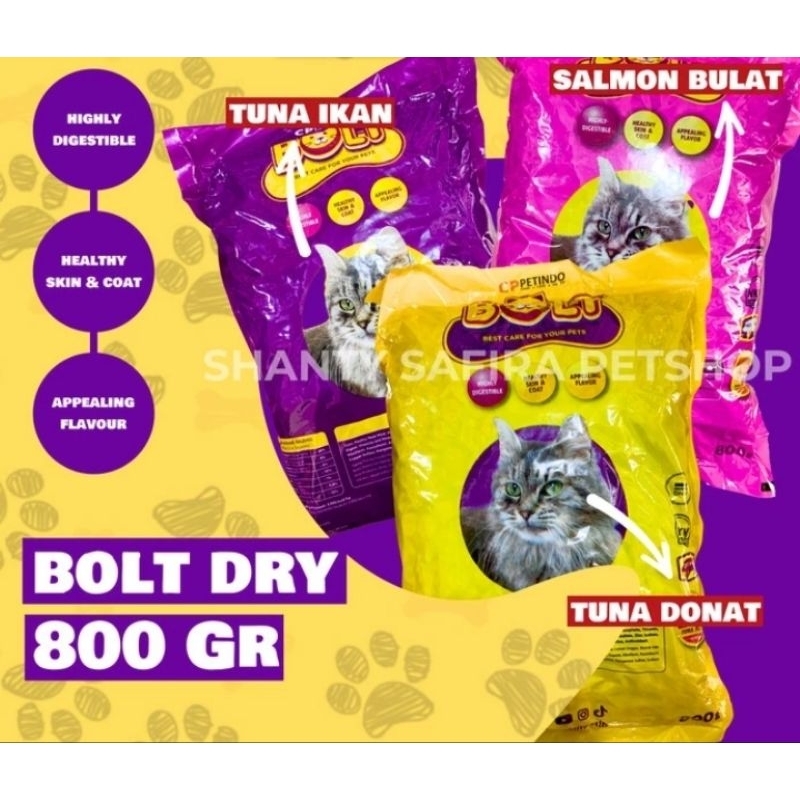 Jual Bolt catfood 800gr (ikan, donut, salmon ) | Shopee Indonesia