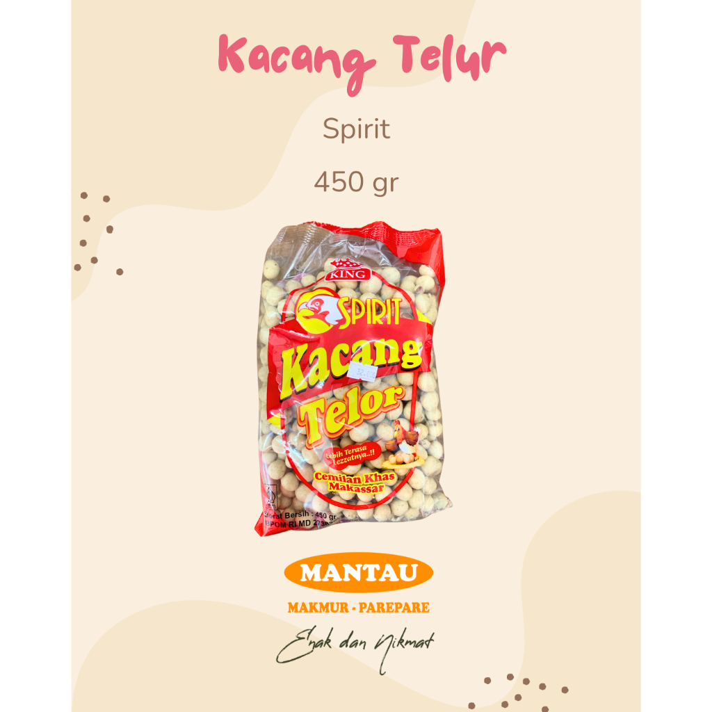 Jual Kacang telur renyah spirit khas makassar 450gr | Shopee Indonesia