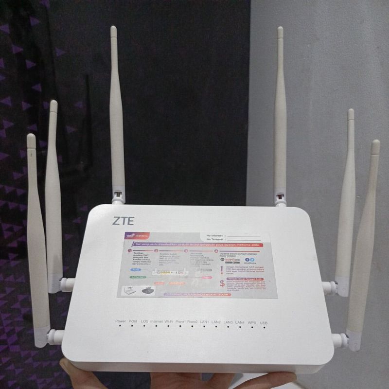 Jual ROUTER ZTE ZXHN F670 (Antena 6) + ADAPTOR 12V BERGARANSI | Shopee ...