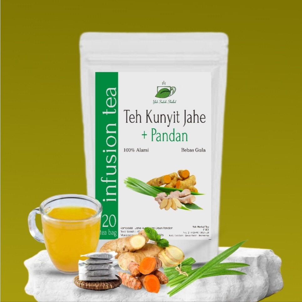 Jual TEH KUNYIT, JAHE + DAUN PANDAN / TUMERIC, GINGER with PANDANUS TEA ...