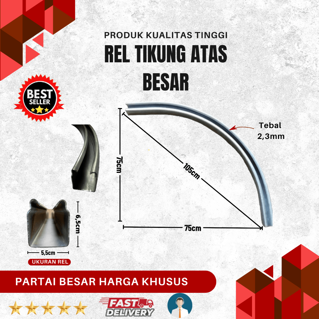 Jual Rel Tikung Atas - Rel Belokan - Rel Sliding tikung Pintu garasi ...