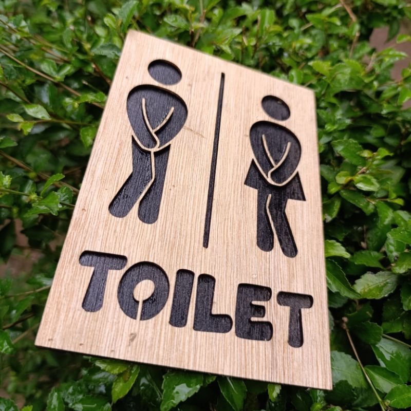 Jual Sign Toilet Signboard Kayu Estetik | Shopee Indonesia
