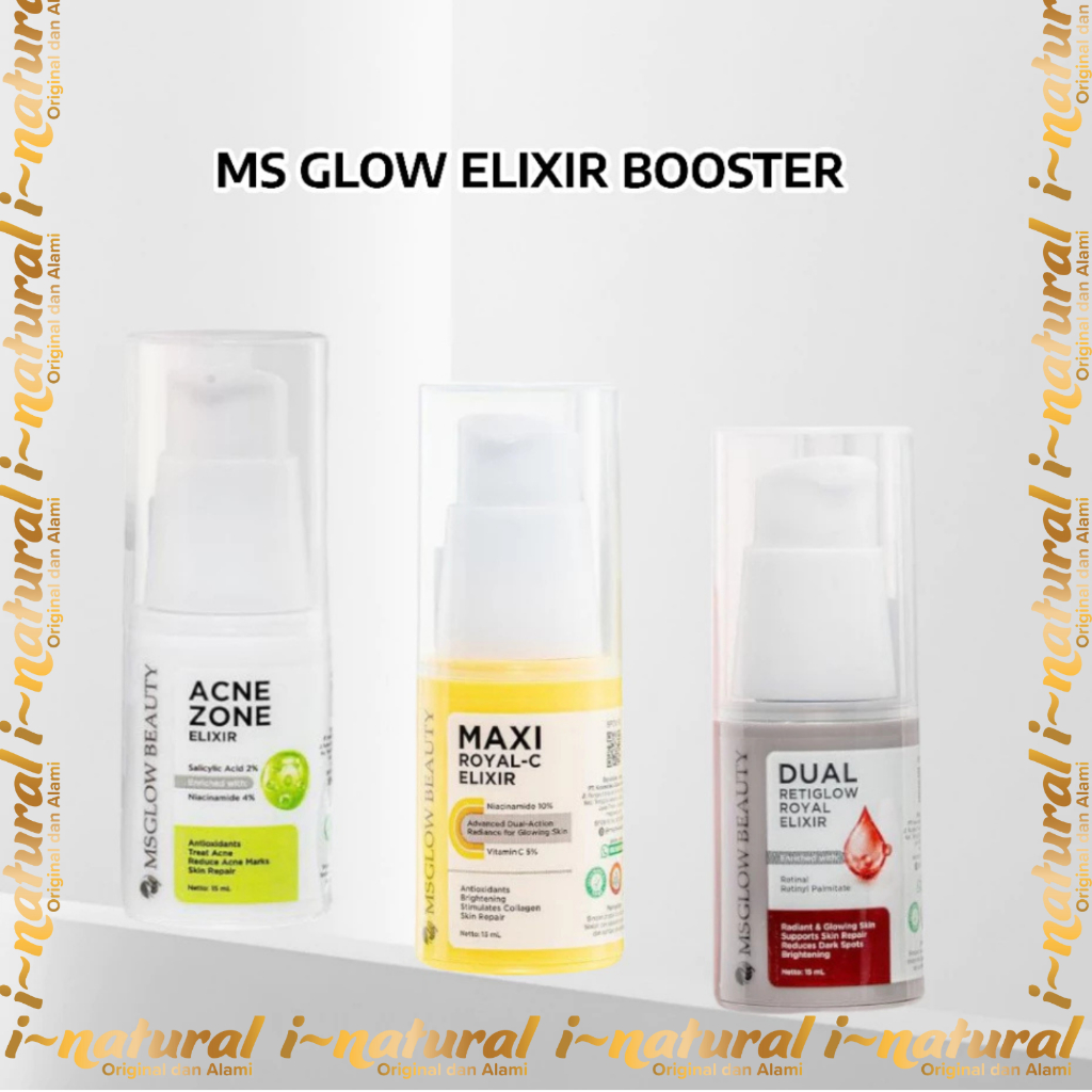 Jual MS Glow Elixir Booster Series Acne Zone Elixir Maxi Royal C Elixir ...