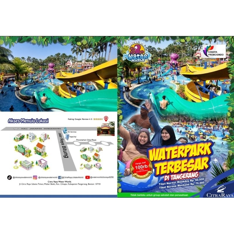 Jual BOOKLET VOCHER Kolam Renang Citra Raya Water World | Shopee Indonesia