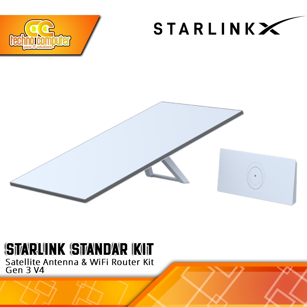 Jual STARLINK Standard Internet Kit Satellite Antenna & WiFi Router Kit Gen 3 V4 | Shopee Indonesia