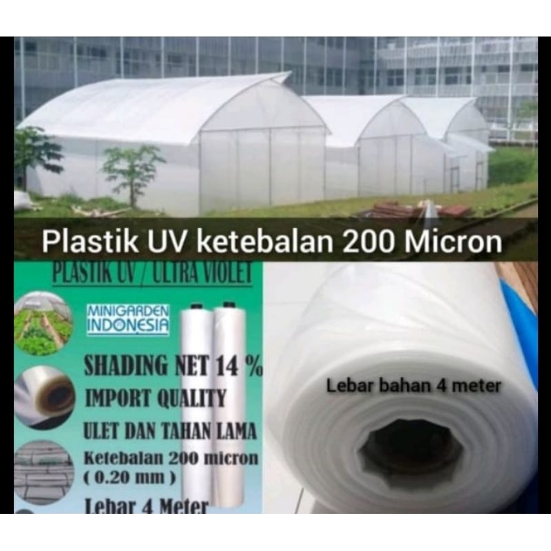 Jual plastik UV lebar 4 meter 200 micron 14%tebal termurah kualitasbagus | Shopee Indonesia