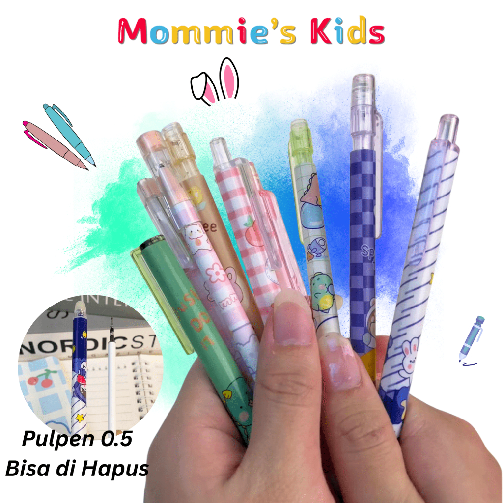 Jual Mommie's Kids Hitam Pulpen Bisa Hapus Pen Magic Karakter Lucu ...