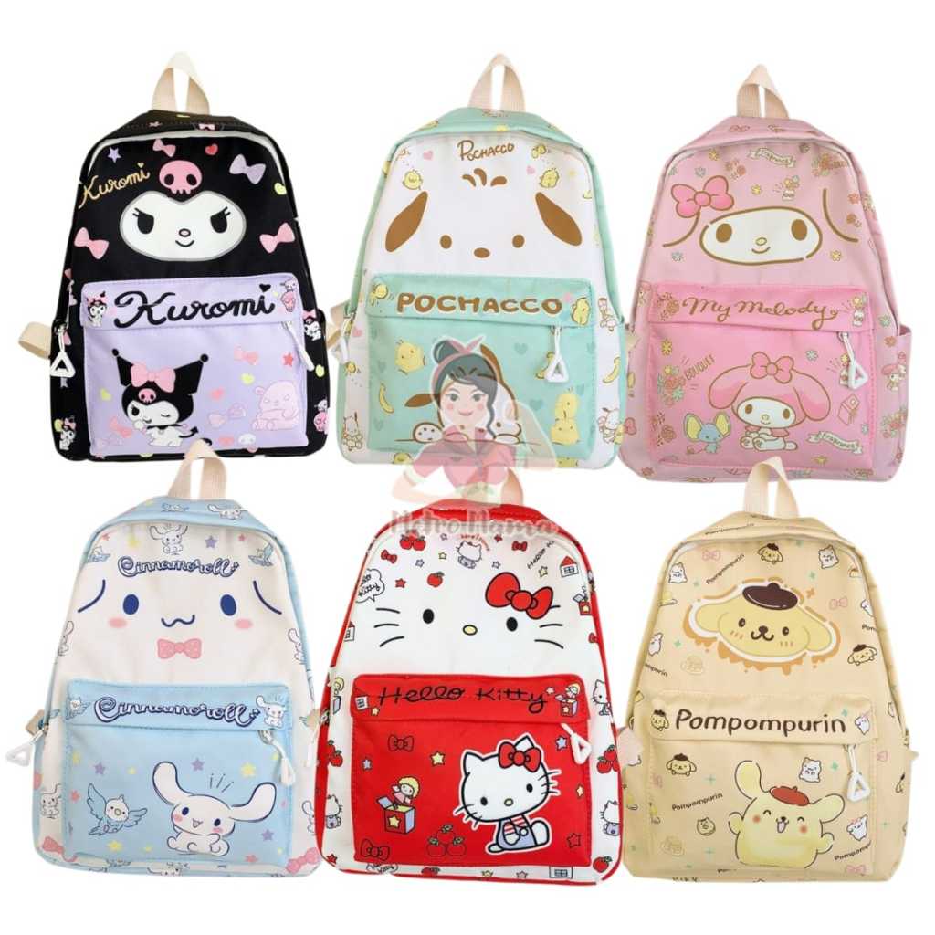 Jual Tas Ransel Anak Sekolah TK PAUD Sanrio Kuromi Cinnamoroll Poliester | Shopee Indonesia