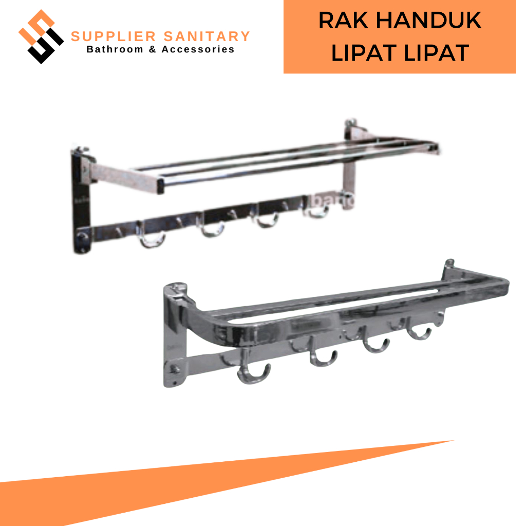 Jual RAK HANDU MINIMALIS/RAK HANDUK LIPAT STENLIES/GANTUNGAN HANDUK/RAK ...
