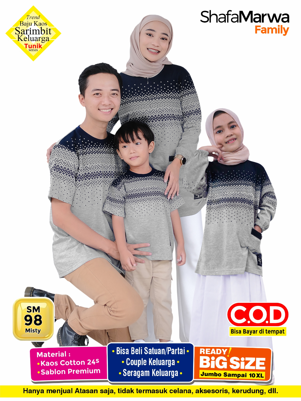 Jual SHAFA MARWAH Kaos Sarimbit Keluarga Original - Baju Couple Atasan ...