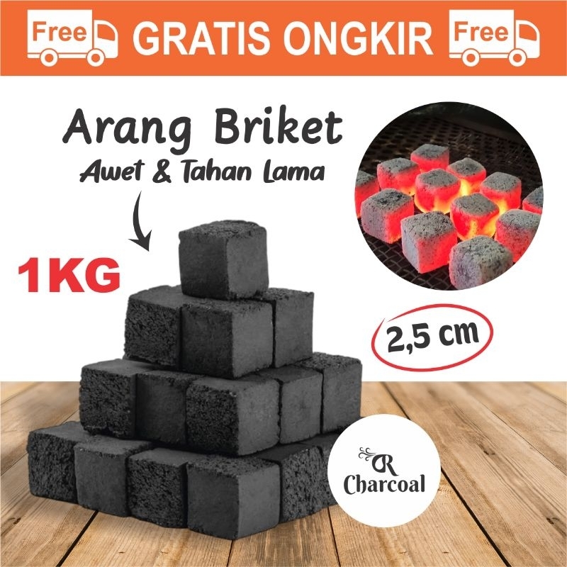 Jual 7.7 COD Arang Briket Batok Kelapa 1 Kg Areng High quality export ...