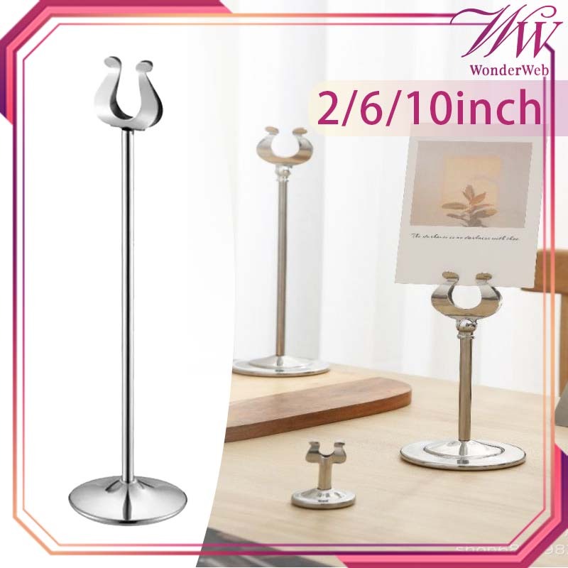 Jual 10inch Table Number Stand Stainless Steel Tiang Nomor Meja Stand ...
