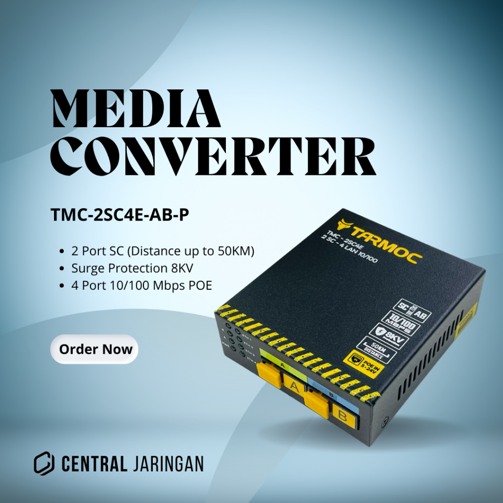 Jual Tarmoc TMC-2SC4E-AB-P | Media Converter Switch 2SC 4LAN / 2 SC 4 ...