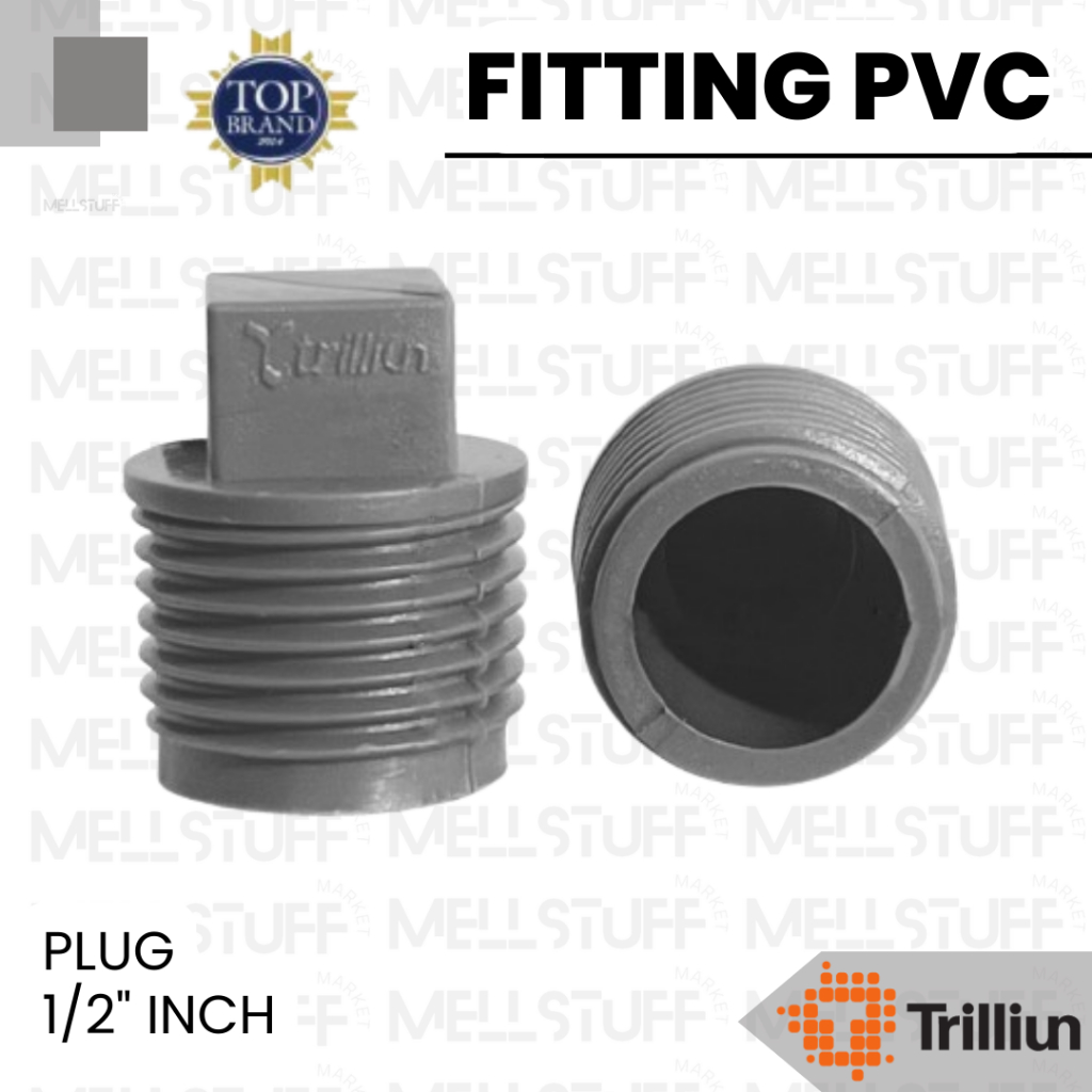 Jual Fitting PVC Plug Ukuran 1/2" Inch Merk Trilliun | Fitting Pipa ...