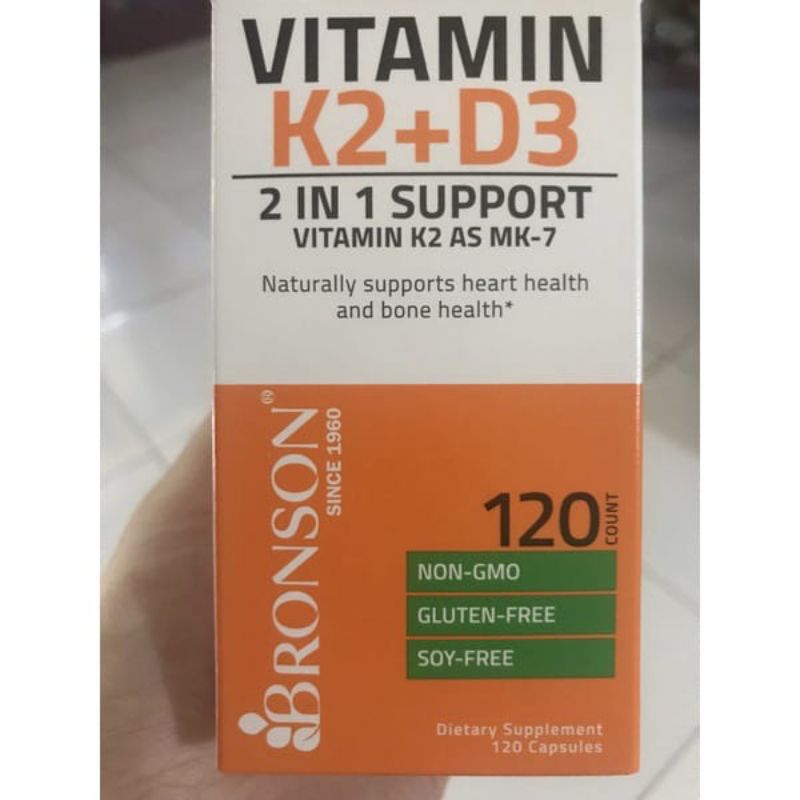 Jual Bronson Vitamin K2+D3 5000iu Original 120 Capsule | Shopee Indonesia