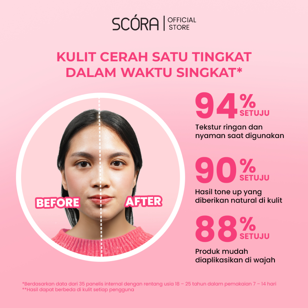 Jual [Hero] SCORA Sheer Glow Tone Up Cream 30 Gr Tone Up Viral ...