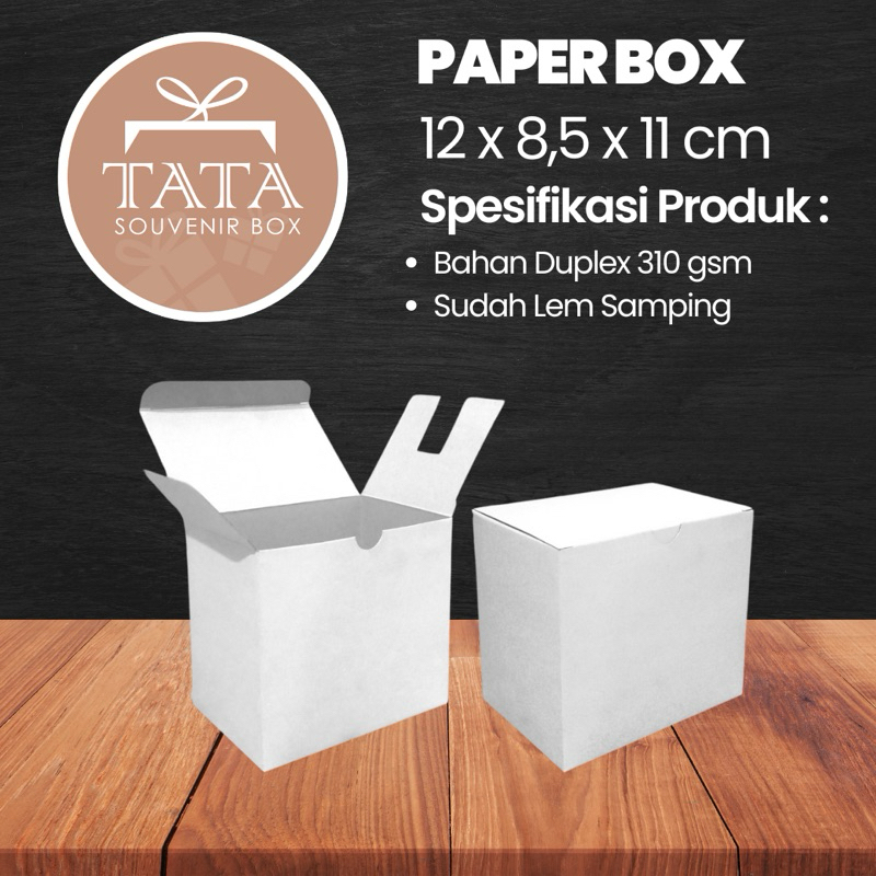 Jual Box Souvenir 12 x 8,5 x 11 cm Duplex Putih Polos Odol Button Lock ...
