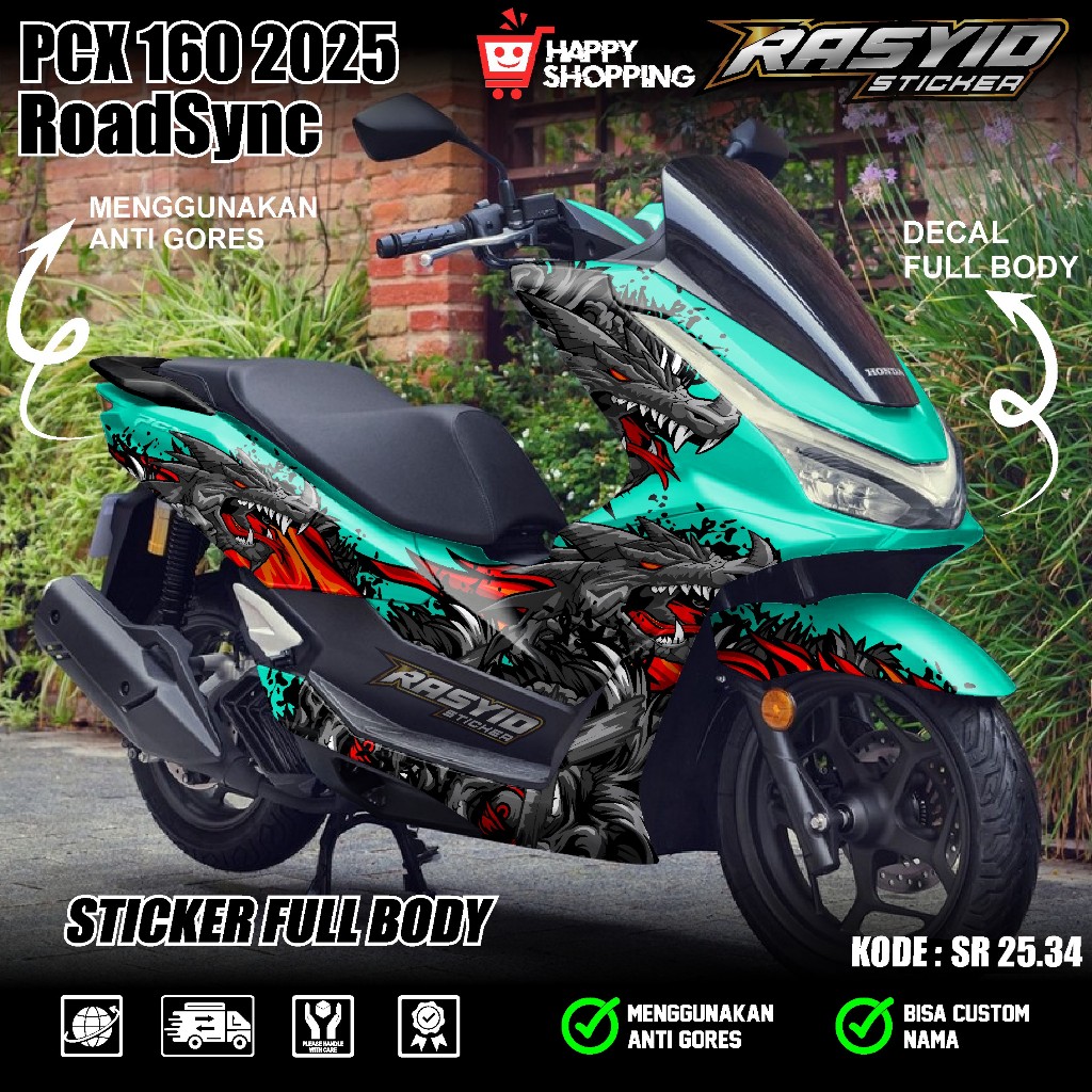 Jual COD Sticker Decal Full Body Honda PCX 160 2025 Cbs Abs RoadSync ...