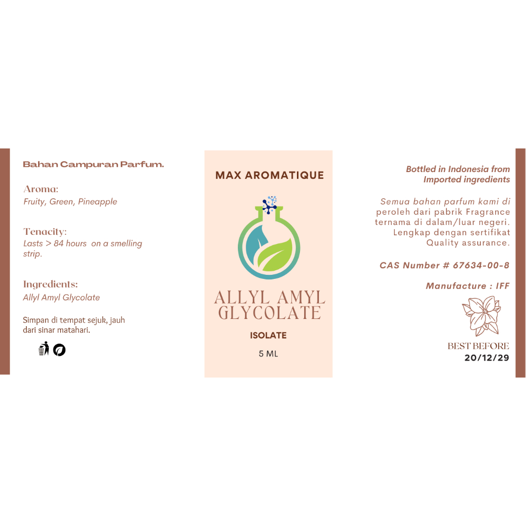 Jual Max Aromatique Allyl Amyl Glycolate - 100% Original IFF Aroma ...
