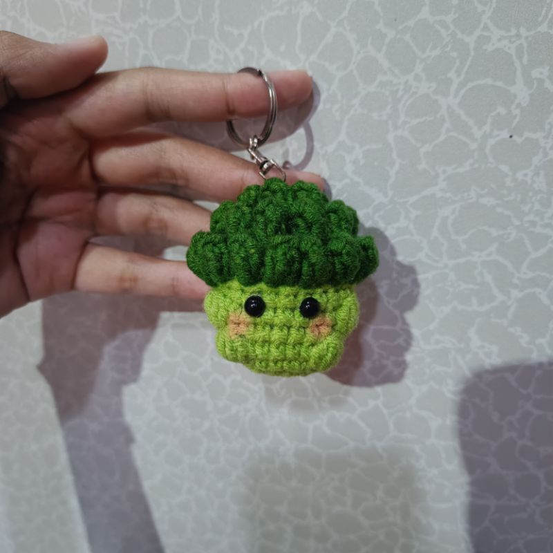 Jual (ANATA CROCHET) amigurumi broccoli crochet keychain | gantungan ...